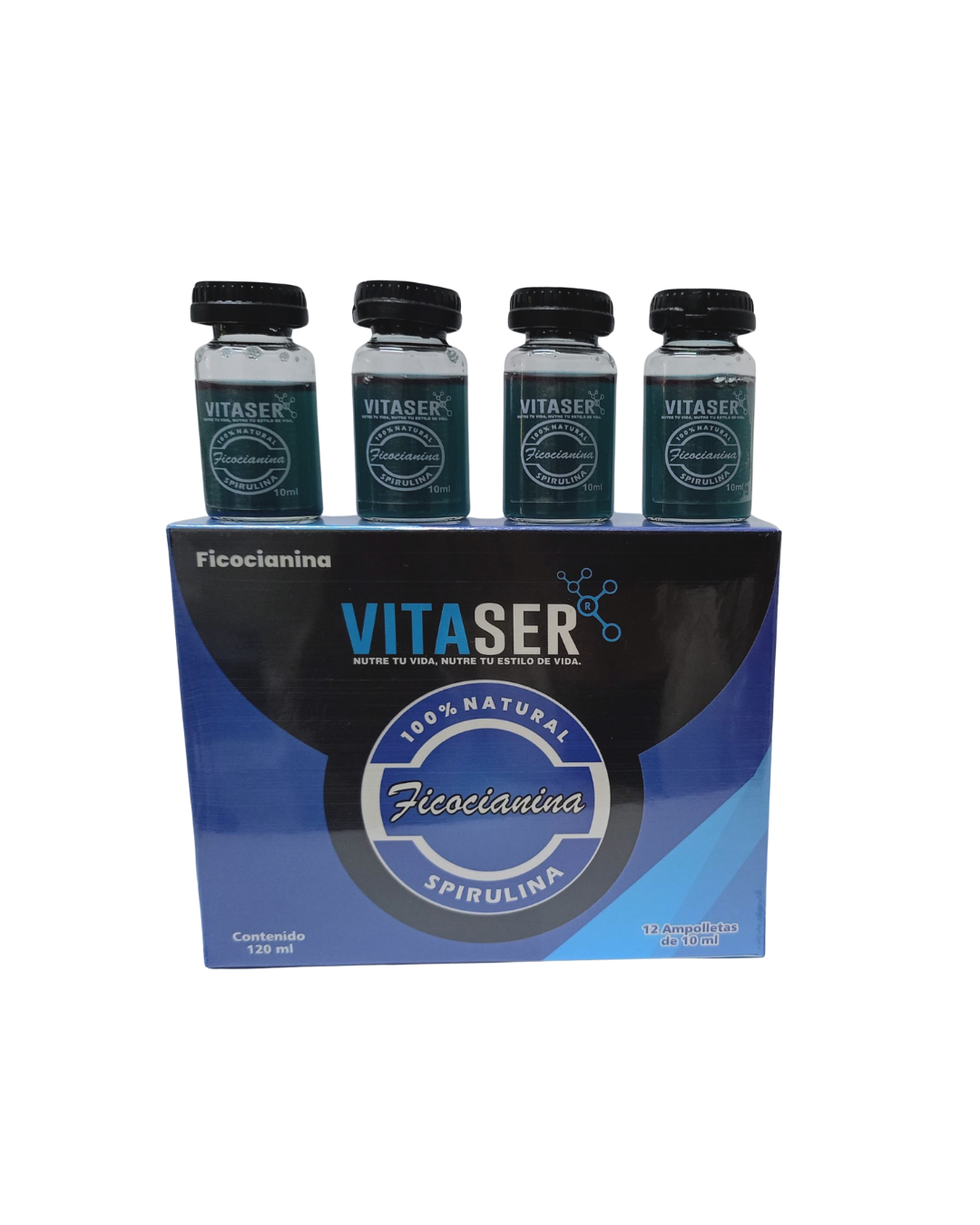 FICOCIANINA VITASER 12 AMPOLLETAS – Farmavit